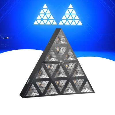 China SJ16A Most Popular Led Triangle Led 16x30w Golden Yellow Light Cob Effect Dmx512 Control Retro Lights for Party Event Disco Show for sale