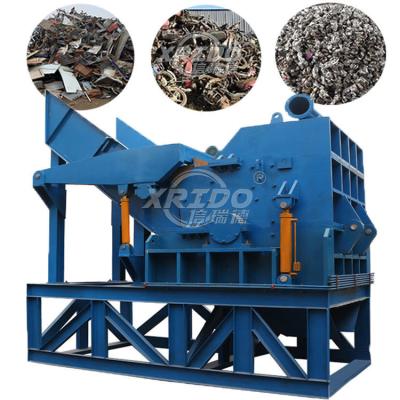 China 1-2 TPH Scrap Metal Crusher Machine Iron Steel Crushing Hammer Mill 380V for sale