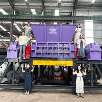 China Customized Double Shaft Shredder 2000mm Feed Opening 600mm Blade Metal Plastic Wood Shredder Machine for sale
