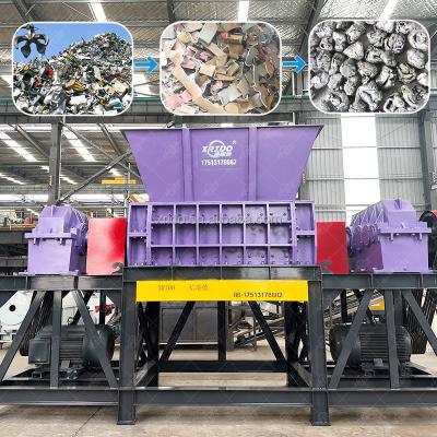 China Industrial Dual-Shaft Waste Shredder Machine for Metal, Wood & Carton Processing - 500mm to 3000mm Feed Sizes for sale