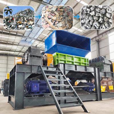 China Industrial Double Shaft Metal Shredder 2000mm Feed Opening 90kw x 2 for Scrap Recycling for sale