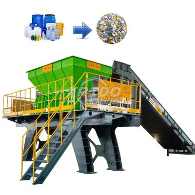 China Double Shaft Plastic Waste Shredder Machine 800x480mm Inlet for Fabric Clothes Shredding for sale