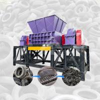 China 2-3 TPD Waste Tire Shredder Recycling Machine with 99% Steel Recovery and PLC Control System for sale