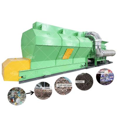 China Intelligent Household Garbage Trommel Screen Waste Separation System 100-400T/D Capacity 149-279KW Power for sale