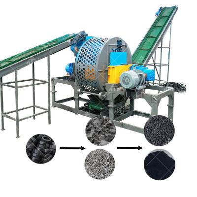 China Twin Shaft Tire Shredder Recycling Line with 5-13 RPM Speed and 200-600mm Blades for Waste Tire Processing for sale