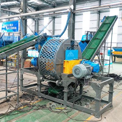 China Custom Truck Tire Shredder 2-5tpd Capacity with PLC Control for Waste Tire Recycling Line for sale