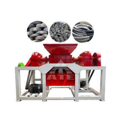 China Industrial Scrap Tire Shredding Machine with 2800×1300×1850mm Size and 11kW Dual Motor for Waste Recycling for sale
