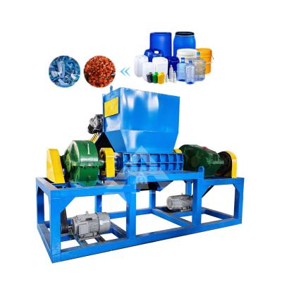 China Double Shaft Plastic Bottle Shredder Machine 50kW with Adjustable 20-200mm Particle Size for Recycling for sale