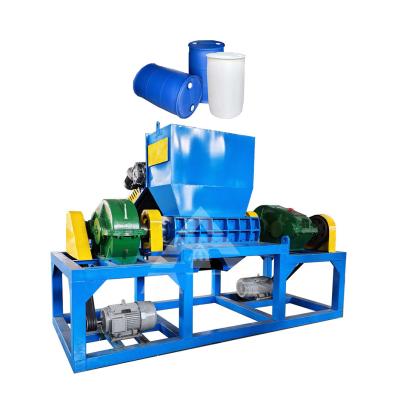 China Double Shaft Plastic Shredder Machine 11-110 kW Motor Power for Barrel Recycling 600-2500 mm Models for sale