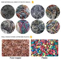 China Dry Copper Wire Granulator Recycling Machine 100-300 kg/h Capacity for Scrap Cable Separation for sale