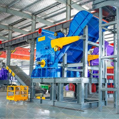 China Scrap Aluminum Crusher Machine 132kW 380V Industrial Metal Hammer Mill for Recycling for sale