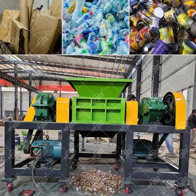 China Mobile Plastic Shredder Waste Paper Metal Shredder Mobile Solid Waste Crusher for sale