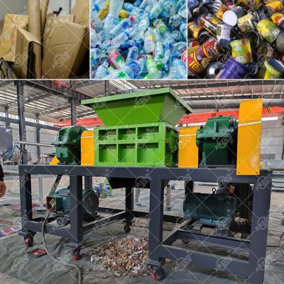 China Mobile Double Shaft Shredder 30-50 TPH Industrial Waste Crusher for Plastic Metal Wood for sale