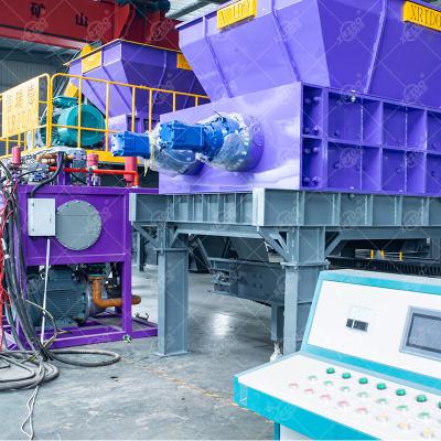 China Heavy-Duty Double Shaft Metal Recycling Shredder 17,000 kg/h Capacity for Scrap Processing for sale
