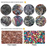China Dry Copper Wire Recycling Machine 300-500kg/h for Scrap Cable Processing for sale