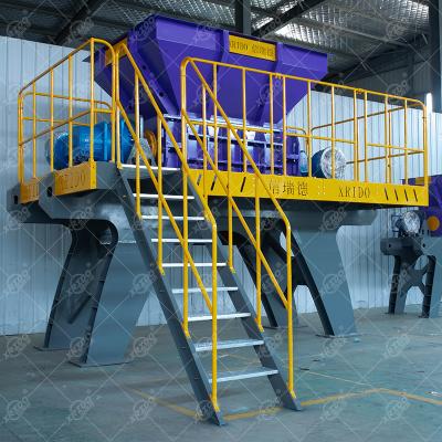 China Garbage Pre Shredder Machine Solid Waste Recycling Shredding Machine Metal Crushing Double Shaft Shredder for sale