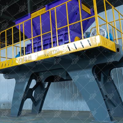 China 2-3 Ton Rubber Tire Shredder Machine with 55 kW Power for Waste Tire Recycling for sale