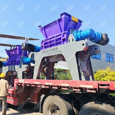 China Double Shaft Scrap Metal Shredder 1-50 tph Capacity Adjustable Output 1-10 cm for sale