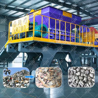 China Industrial Two Shaft Metal Shredder 600mm Shredder Room 11kW Motor for Scrap Steel Aluminum for sale