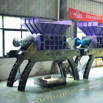 China Xrido Dual Shaft Glass Bottle Shredder 300-22000 kg/h Capacity 30-120kW for sale
