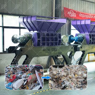 China Industrial Double Shaft Shredder 2000x1490mm Feed for Car Bumpers Metal Plastic Waste for sale
