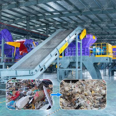 China Xrido Double Shaft Industrial Waste Shredder 1-10cm Output 11-220kW for sale