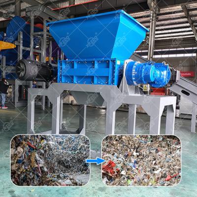 China Xrido Double Shaft Waste Shredder 300-22000 kg/h Plastic Wood Metal Recycling for sale