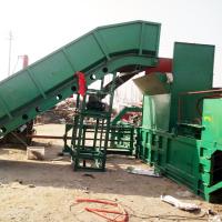 China Hydraulic Baler Machine for PET HDPE Plastic Recycling - 160T Pressure, 8-12T/H Capacity, PLC Control System for sale