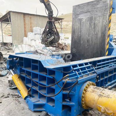 China Hydraulic Metal Baler for Aluminum Scrap Recycling 600x600mm Bales 90KW Motor for sale