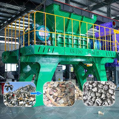 China Twin-Shaft Industrial Metal Shredder 11-160kW for Scrap Metal Recycling Plant for sale