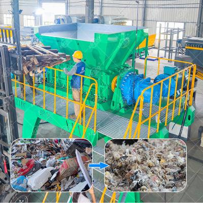 China Industrial Bulky Waste Shredder 2000mm Crushing Cavity 90kw for Furniture Appliances Wood Recycling for sale