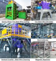China Automatic Steel Wire Crusher 5-15 t/h Capacity Tungsten Steel Blade Tire Wire Cleaning Machine for sale
