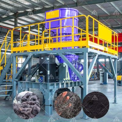 China Automatic Manual Semi-Automatic Scrap Tire Steel Wire Crusher Machine with Vertical Shaft Pulverizer for sale
