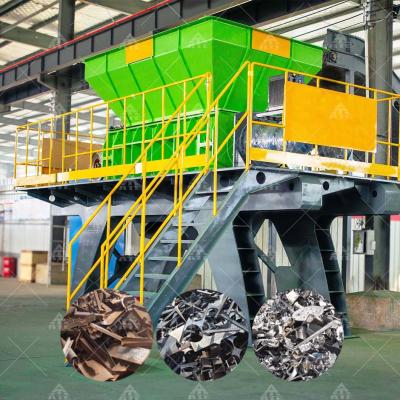 China Automatic PLC Controlled Metal Shredder 200-2200mm Input 1-10cm Output Scrap Metal Crusher for sale