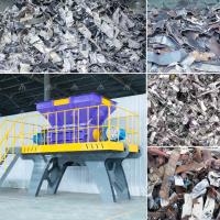 China Double Shaft Scrap Metal Shredder 1500x850mm Shredder Room 55x2 kW Motor 1-10 cm Output for sale