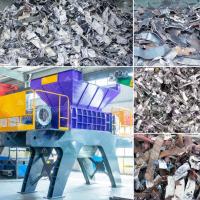 China Double Shaft Metal Shredder 600x480 mm Shredder Room 200 mm Blades 1-10 cm Output for sale