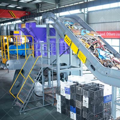 China 75 kW 13600 kg Double Shaft Metal Shredder for Industrial Recycling for sale