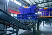 China Double Shaft Metal Shredder 200-2200mm Input Size 1-10cm Output 1800x1206mm Chamber for sale