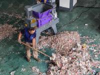 China Industrial Textile Shredder Machine 300-22000 kg/h Double Shaft Shredder for sale