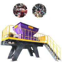 China Double Shaft Waste Shredder Machine 2000x1490mm Feed 90kW Custom Color Stainless Steel for sale