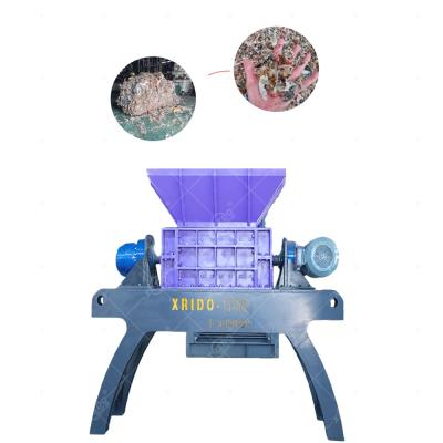 China Industrial Double Shaft Textile Shredder 55 Kw Power 300-22000 Kg/h Capacity 1-10 Cm Output for sale