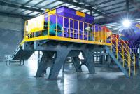 China Automatic Mini Tire Shredder Double Shaft 200mm Blade 11kw for Used Car Rubber Recycling for sale