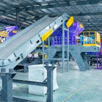 China Double Shaft Textile Shredder 1-10 cm Output 300-22000 kg/h 55 kW for Fabric Recycling for sale