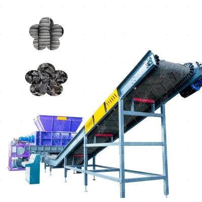 China Double Shaft Waste Tire Shredder Machine 55kW 380V Heavy Duty for Industrial Recycling for sale