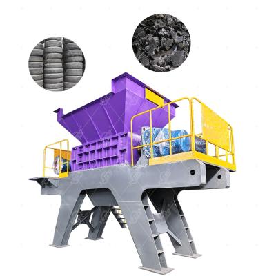 China Double Shaft Waste Tire Shredder Machine 55 Kw 300-22000 Kg per Hour Capacity for sale