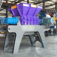 China Low Noise Automatic Double Shaft Shredder 9CrSi Blades 200-600mm for Scrap Metal Recycling for sale