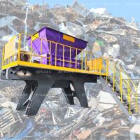 China Heavy Duty Dual Shaft Metal Shredder 2000x1490mm Feed for Car Shell Steel Scrap for sale