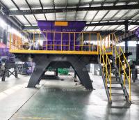 China Industrial Double Shaft Metal Shredder 55 kW 5000 kg 9CrSi D2 SKD-11 Blades for sale