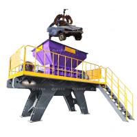 China Double Shaft Metal Shredder 11-160kW for Aluminum Rim Steel Iron Scrap with Custom Blades for sale