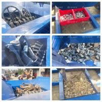 China Double Shaft Metal Shredder 11-160kW for Aluminum Rim Steel Iron Scrap with Custom Blades for sale